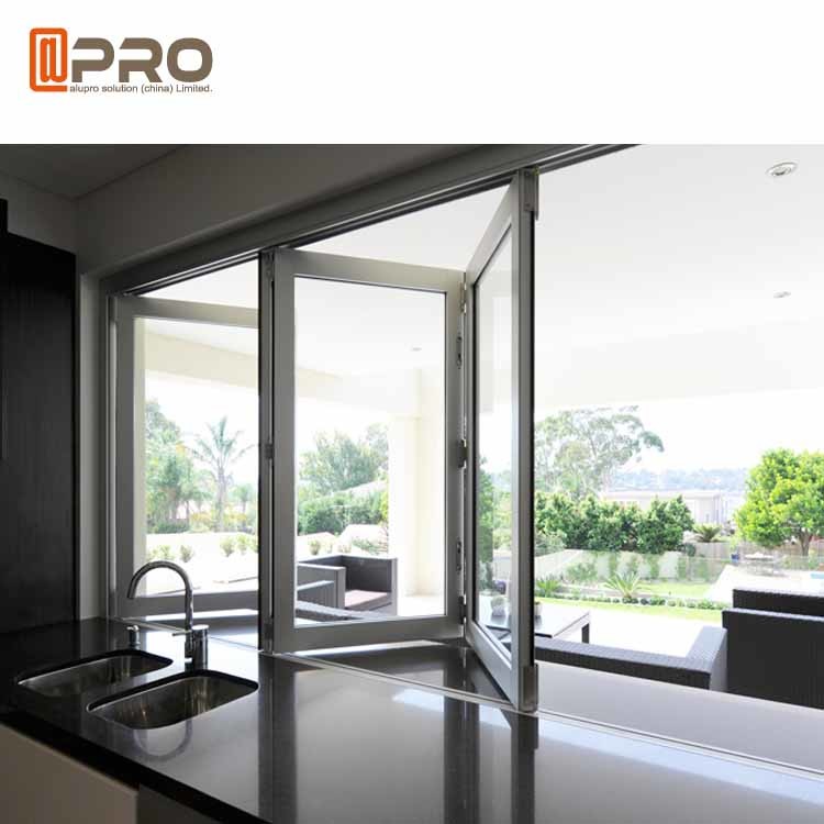 Windows Bifold en aluminium pliable en verre pour le pliage se pliant ...